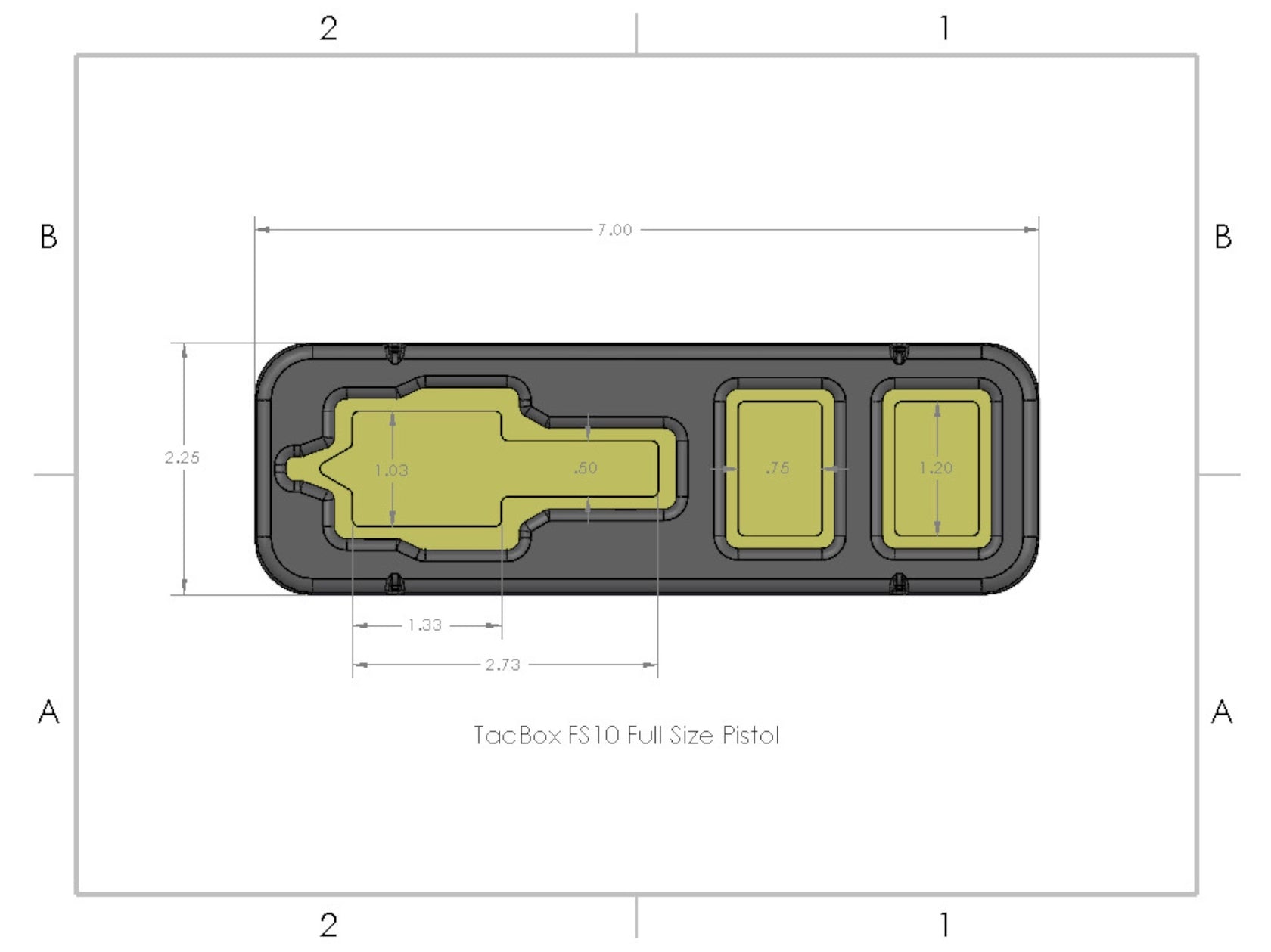 TacBox FS (Large) - Full Size to SubCompact Handgun Mountable Fast Acc ...
